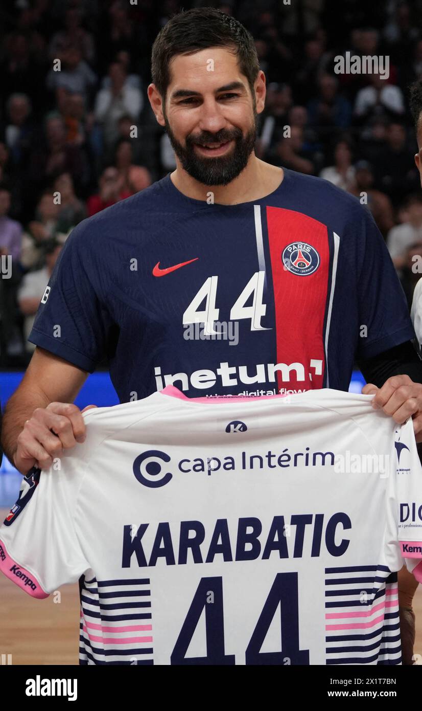 Cesson Sevigne, France. 17th Apr, 2024. Nikola Karabatic of Paris saint ...