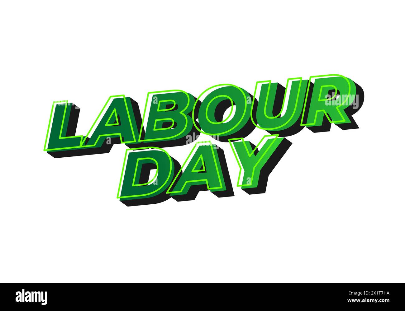 Labour day. Text effect design in eye catching colors and 3D look Stock ...
