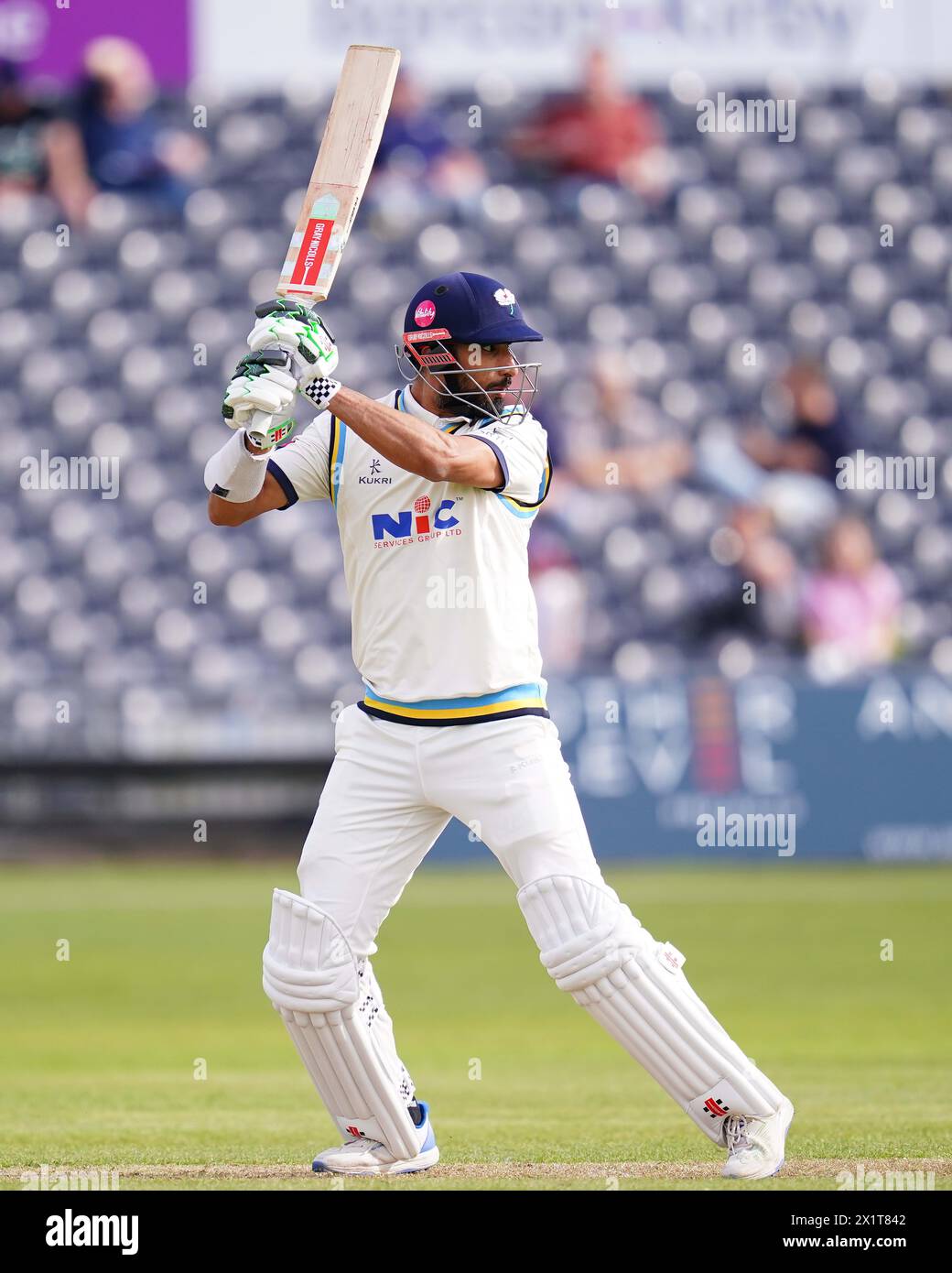 Bristol, UK, 12 April 2024. Yorkshire's Shan Masood during the Vitality ...