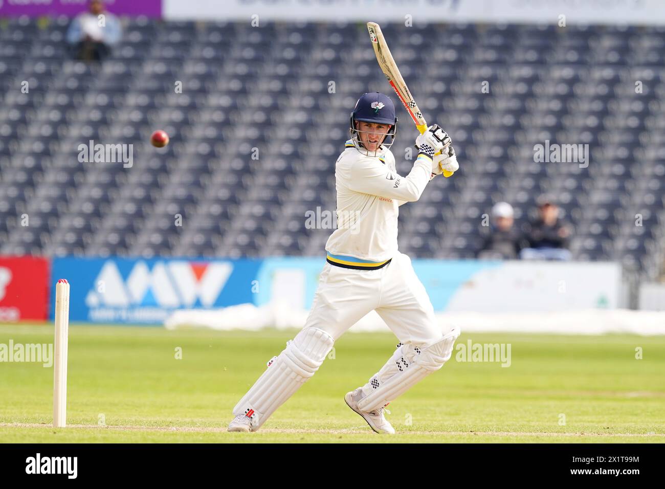 Bristol, UK, 14 April 2024. Yorkshire's Harry Brook bats during the ...