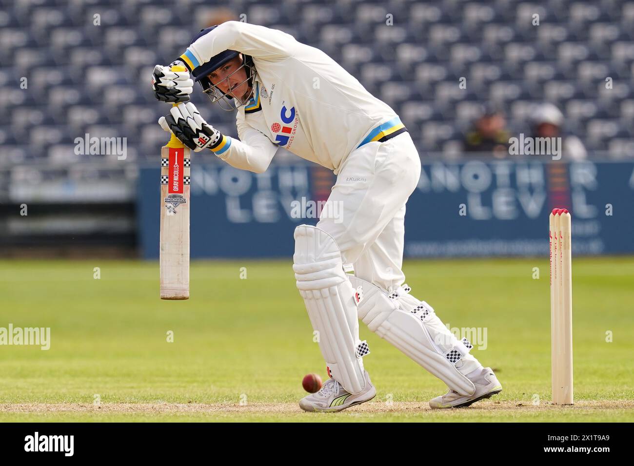 Bristol, UK, 14 April 2024. Yorkshire's Harry Brook bats during the ...