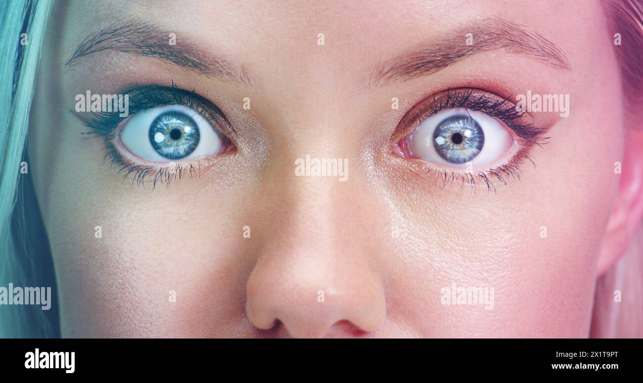 Surprise, optical and blue eyes with natural iris color for long ...