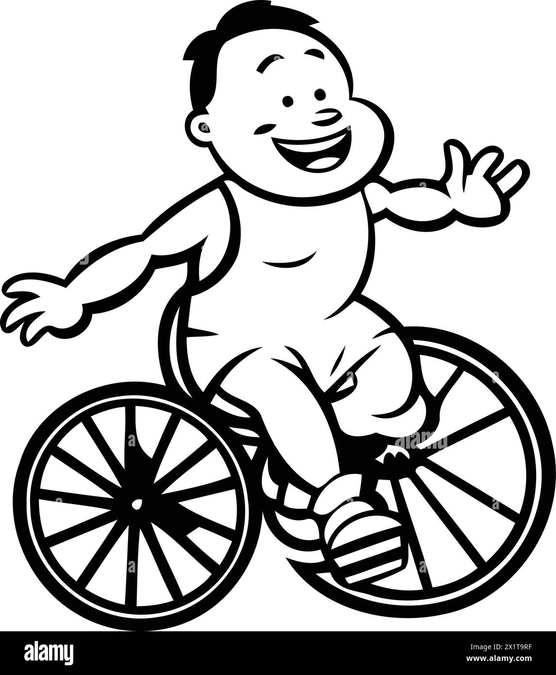 Wheelchair boy vector logo design template. Vector illustration of a ...
