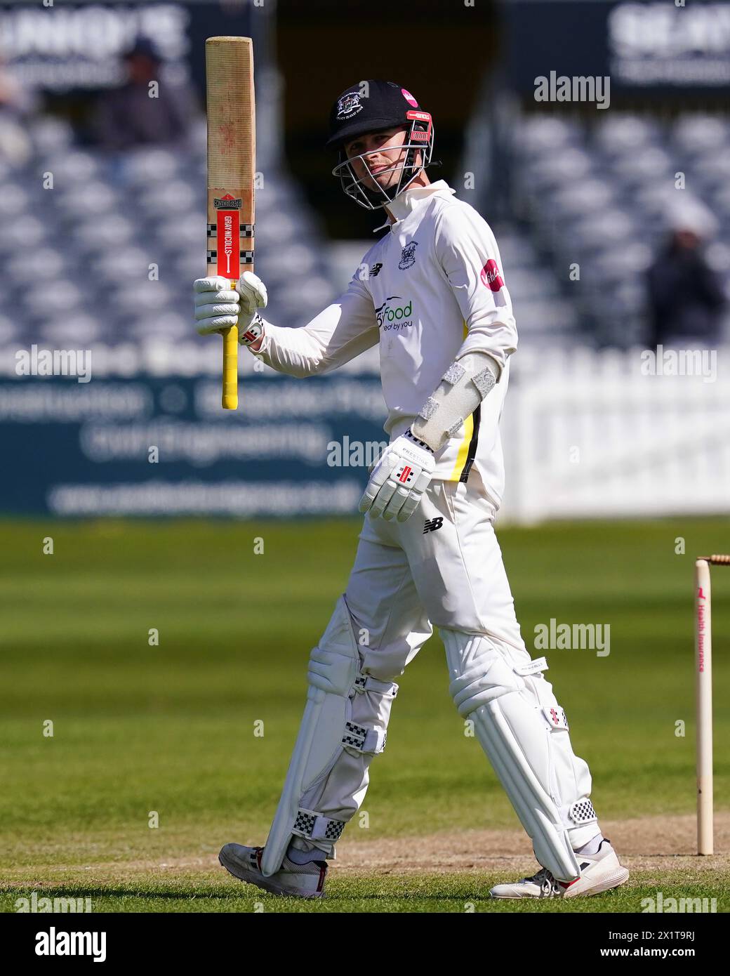 Bristol, UK, 15 April 2024. Gloucestershire's Ollie Price celebrates ...