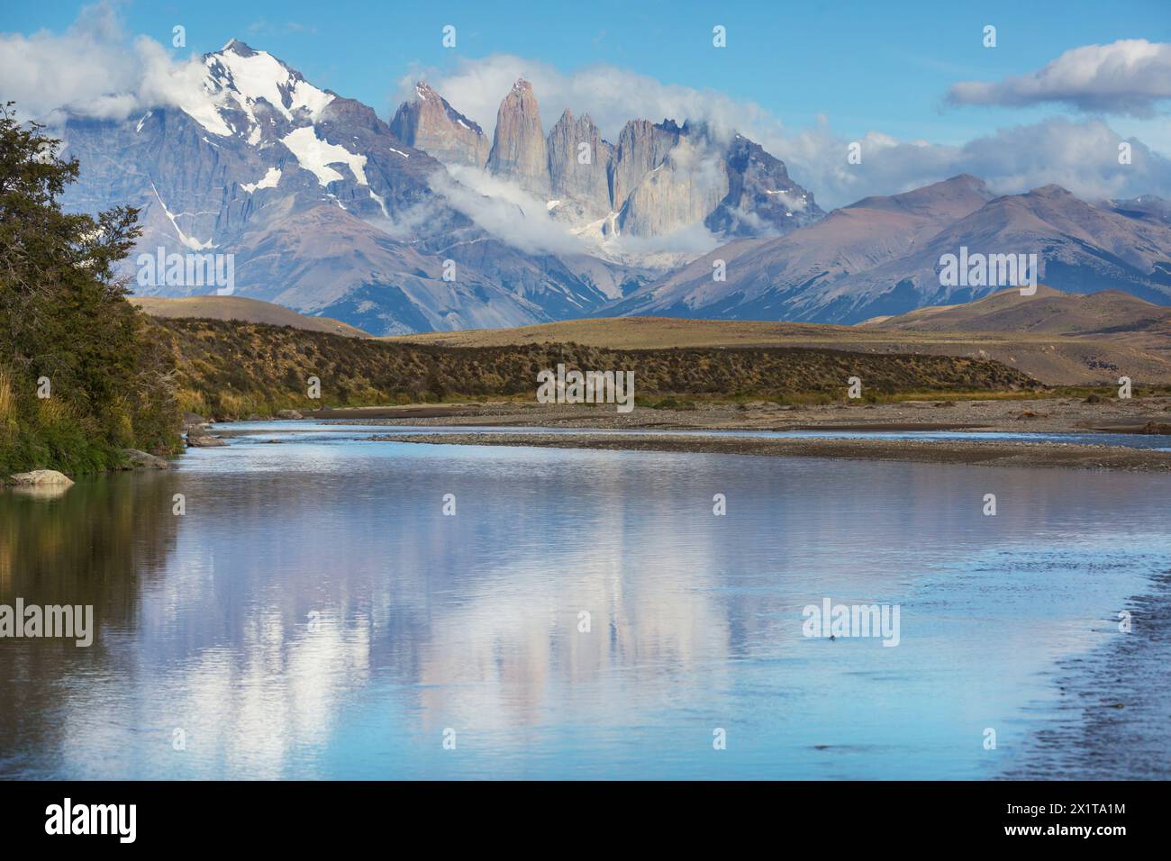 Beautiful mountain landscapes in Torres Del Paine National Park, Chile ...