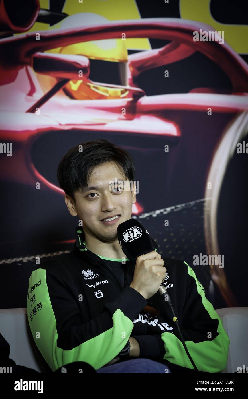 press conference ZHOU Guanyu (chi), Stake F1 Team Kick Sauber C44, portrait, during the Formula ...