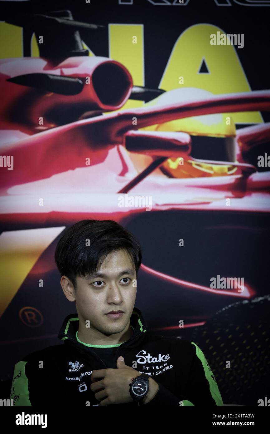 press conference ZHOU Guanyu (chi), Stake F1 Team Kick Sauber C44, portrait, during the Formula ...