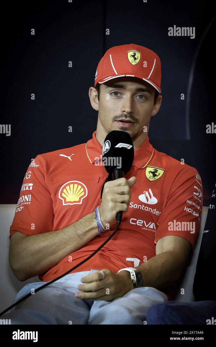 LECLERC Charles (mco), Scuderia Ferrari SF-24, portrait during the Formula 1 Lenovo Chinese ...