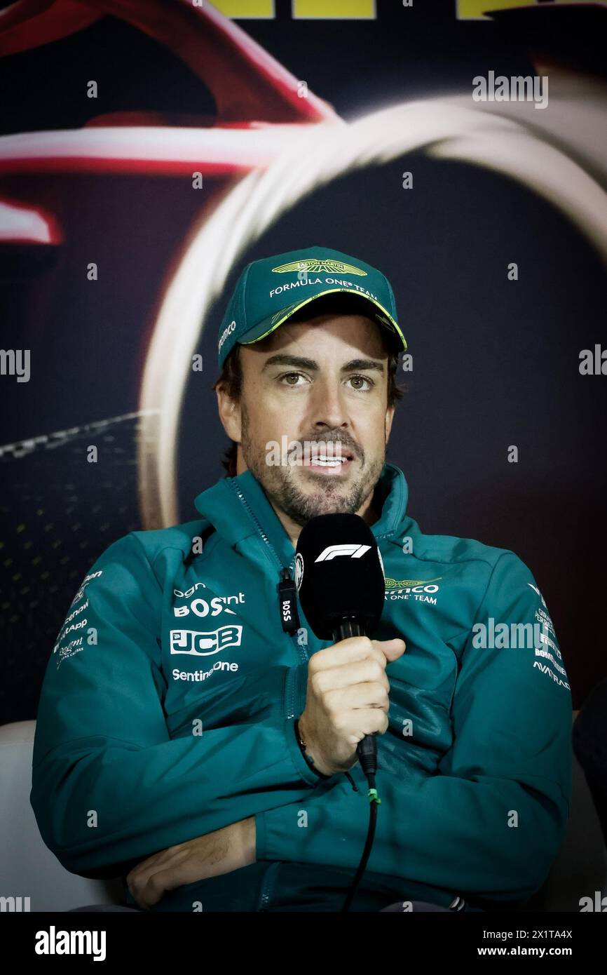 press conference ALONSO Fernando (spa), Aston Martin F1 Team AMR24, portrait during the Formula ...
