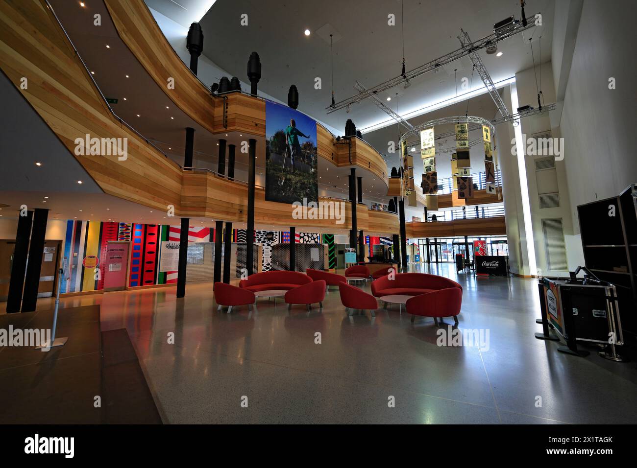 Interior of Wales Millennium Centre, Cardiff Bay, Cardiff, Wales, UK ...