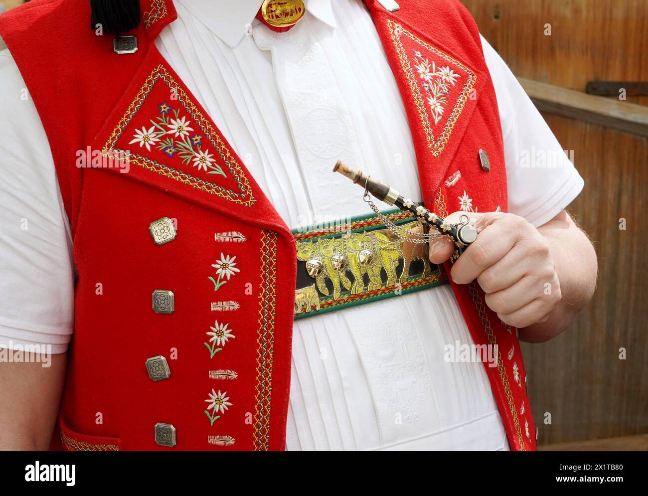 Anton Geisser 15.04.2024 Schweiz. Bild: Detailaufnahme.Appenzeller ...