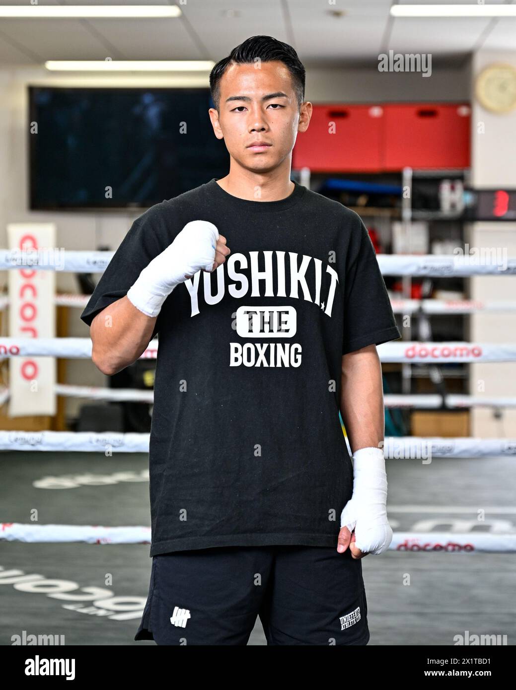 Yoshiki Takei, Japanese professional boxer poses for a photosession ...