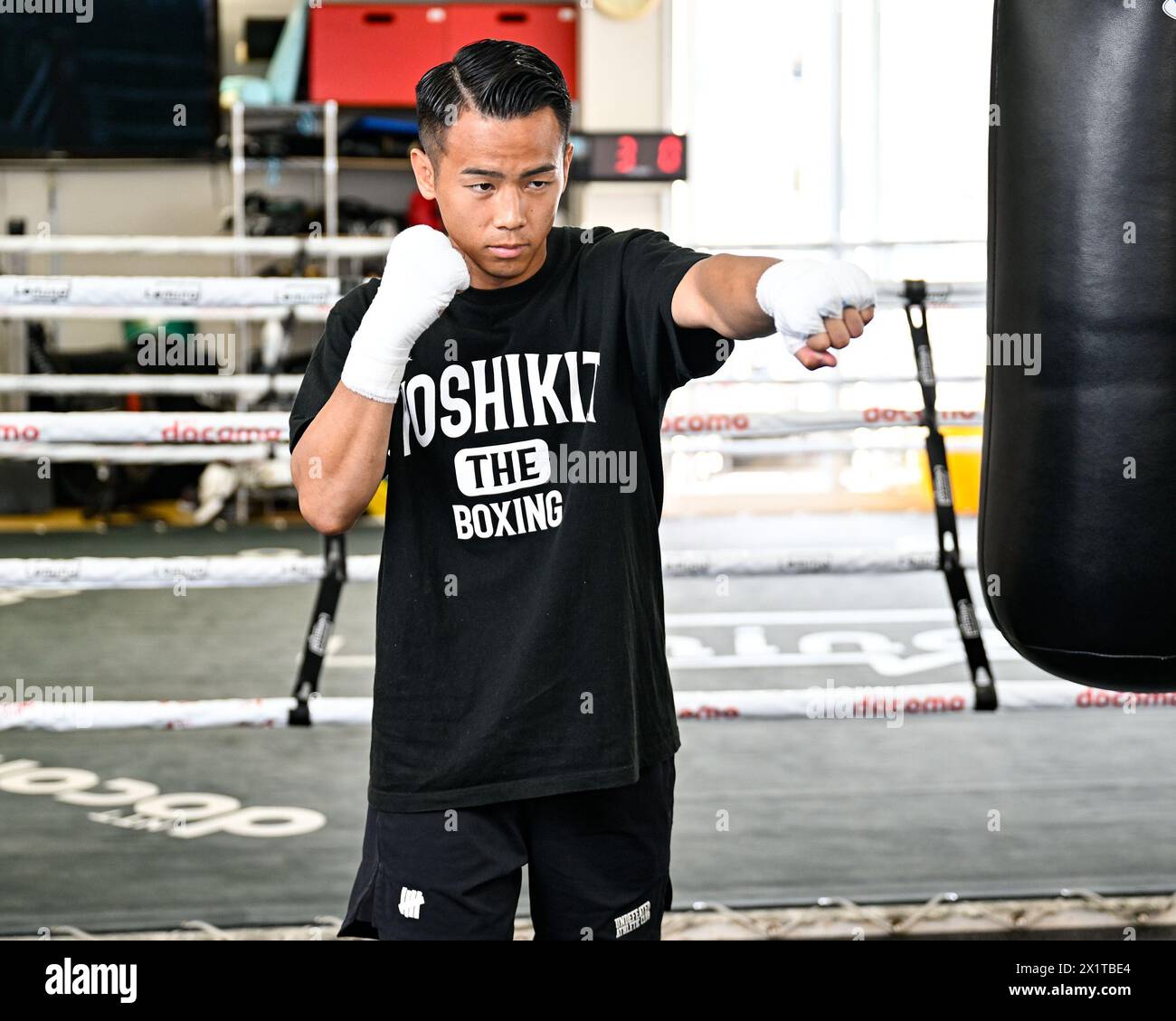 Yoshiki Takei, Japanese professional boxer poses for a photosession ...