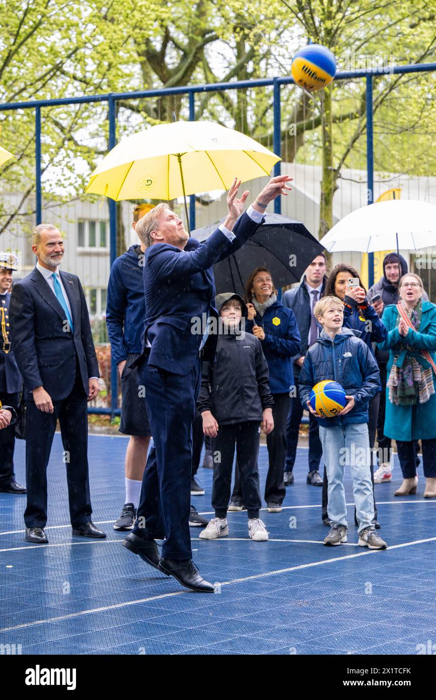 Amsterdam, the Netherlands, 17-04-2024, King Willem-Alexander and Queen ...