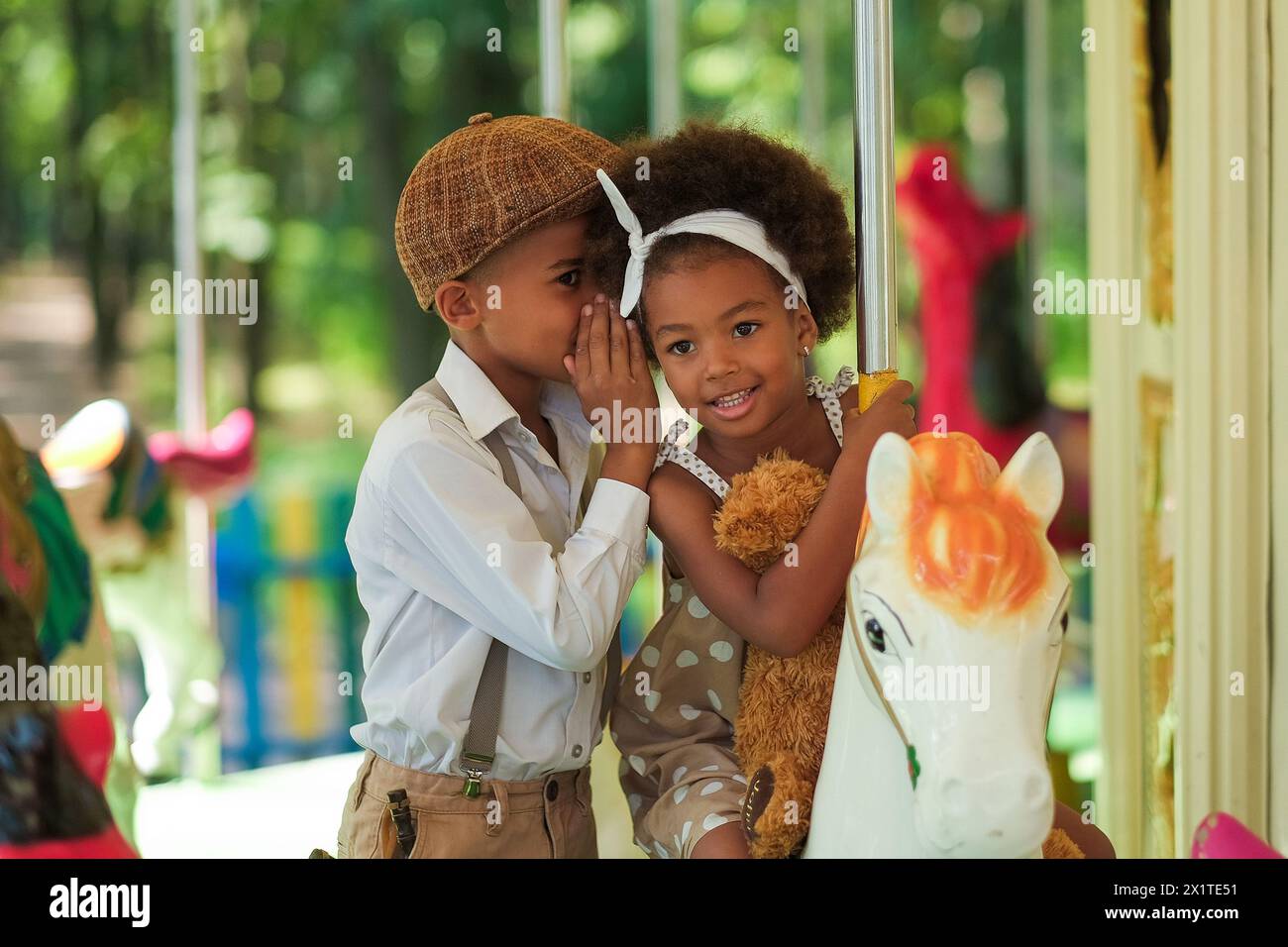 Sharing the secret Stock Photo - Alamy