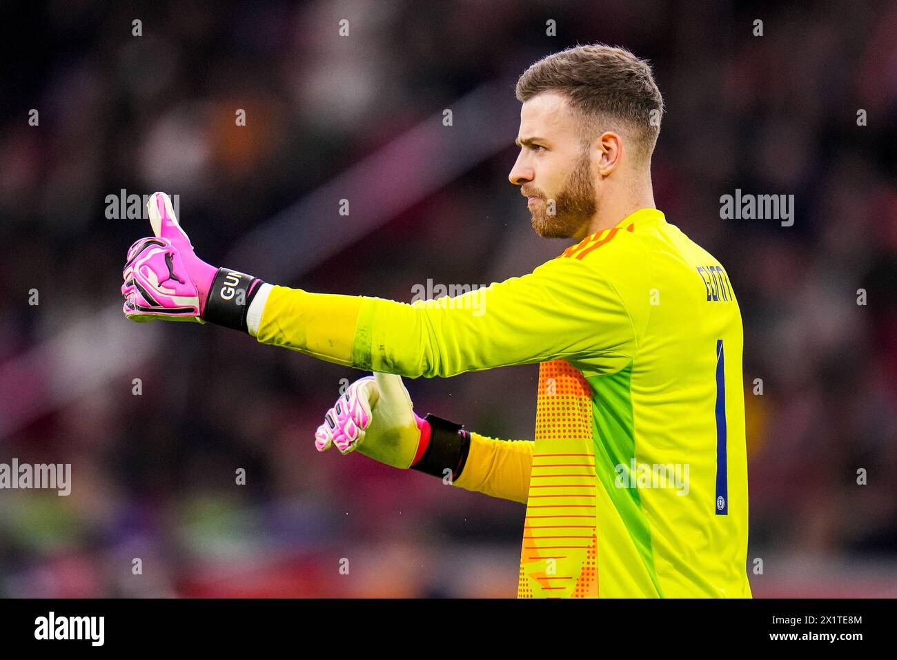 AMSTERDAM, NETHERLANDS - MARCH 22: Scotland goalkeeper Angus Gunn ...