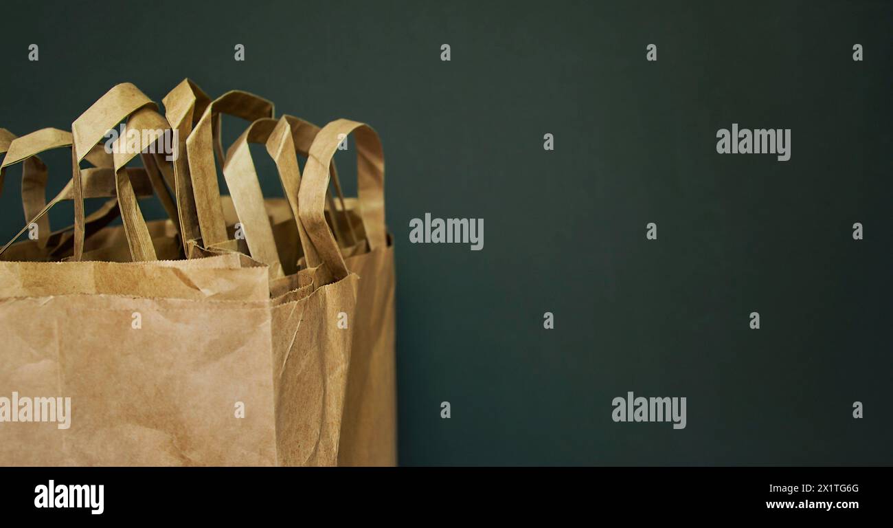 Paper, cardboard shopping bags. Storage and use of bags. Packing ...