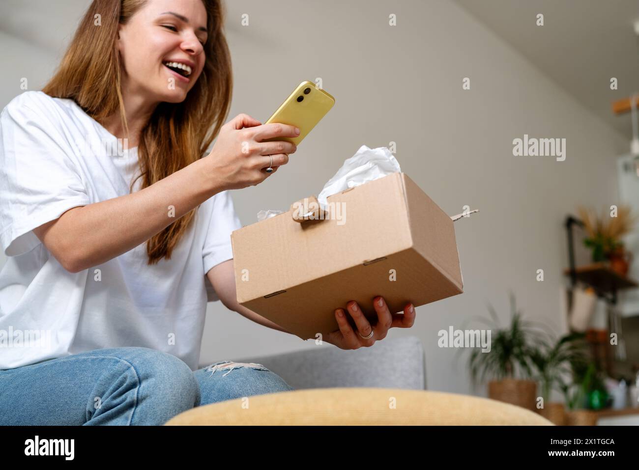 Unpacking goods hi-res stock photography and images - Alamy