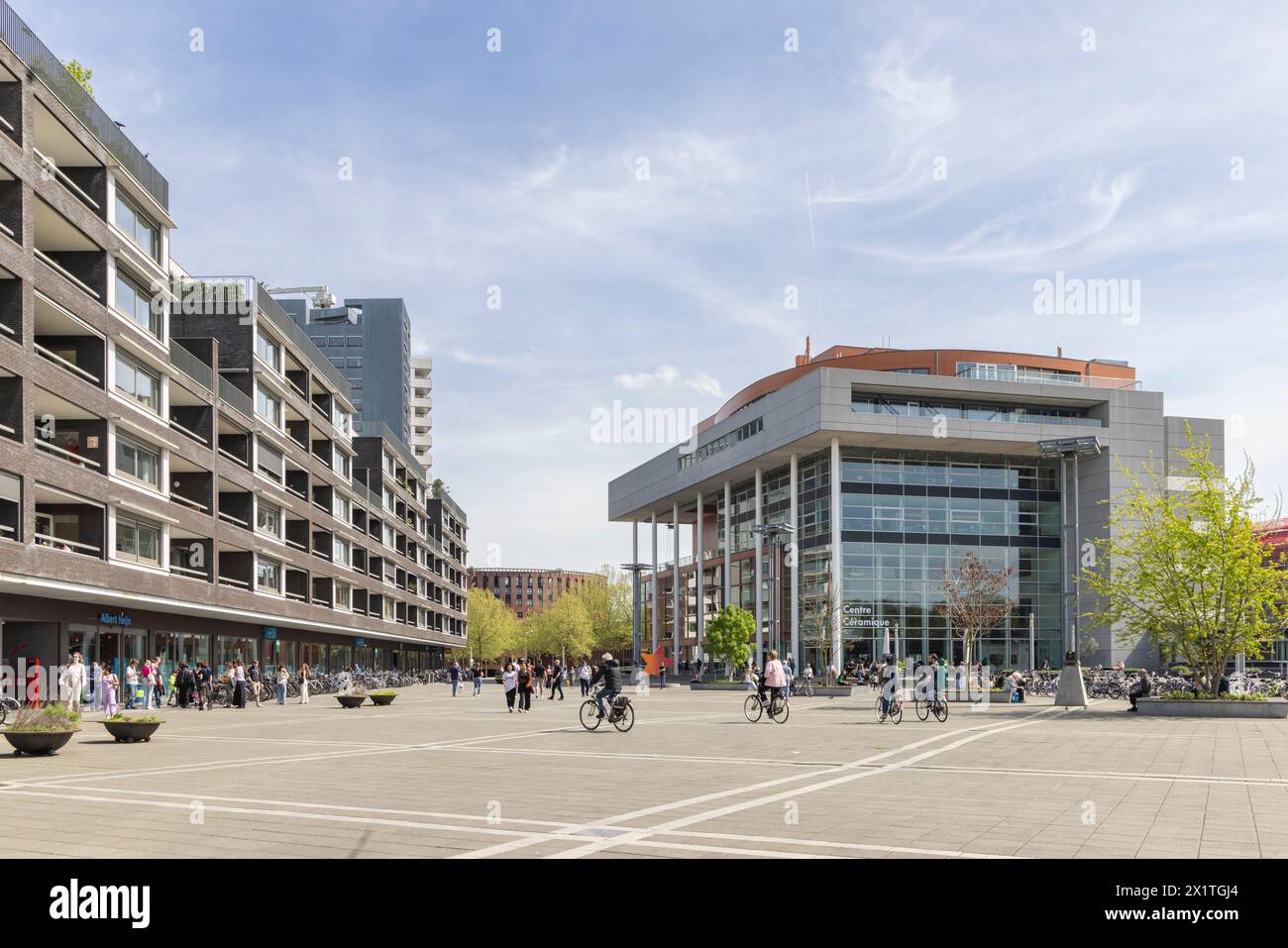Maastricht, The Netherlands: Square 1992 in new urban area Ceramique ...