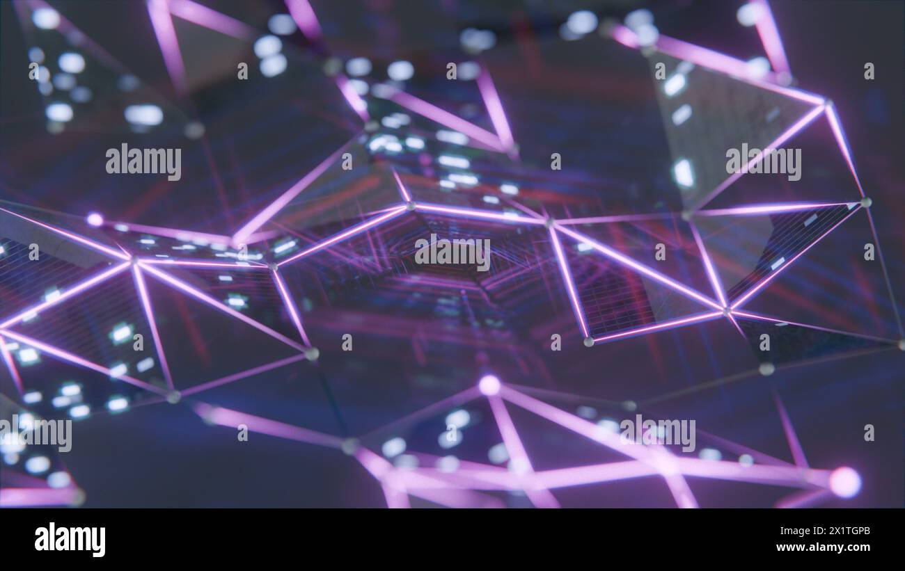 Neon Matrix: A Digital Odyssey into the Luminous Virtual Abyss Stock ...