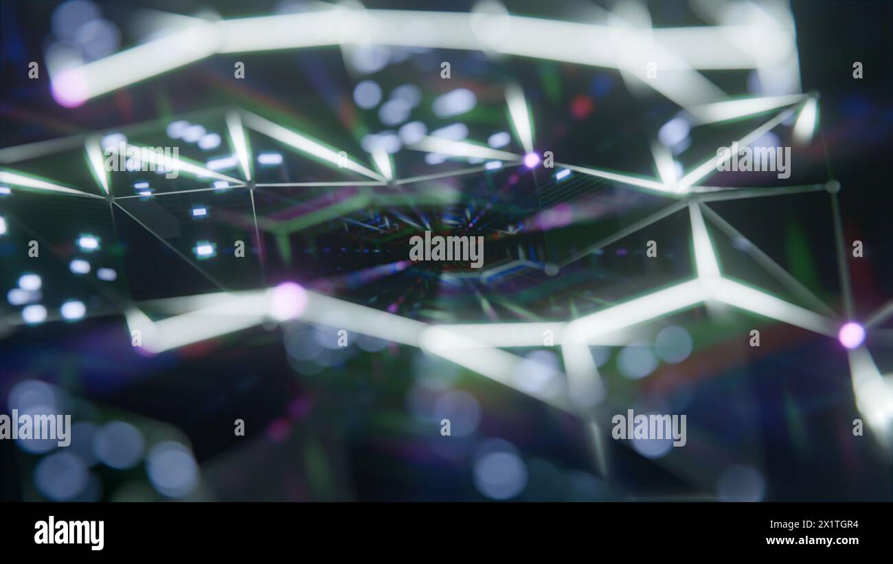 Neon Matrix: A Digital Odyssey into the Luminous Virtual Abyss Stock ...