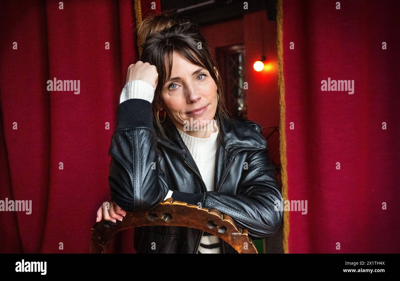 Swedish actress Tuva Novotny in Stockholm, Sweden, 16 April 2024 Stock ...