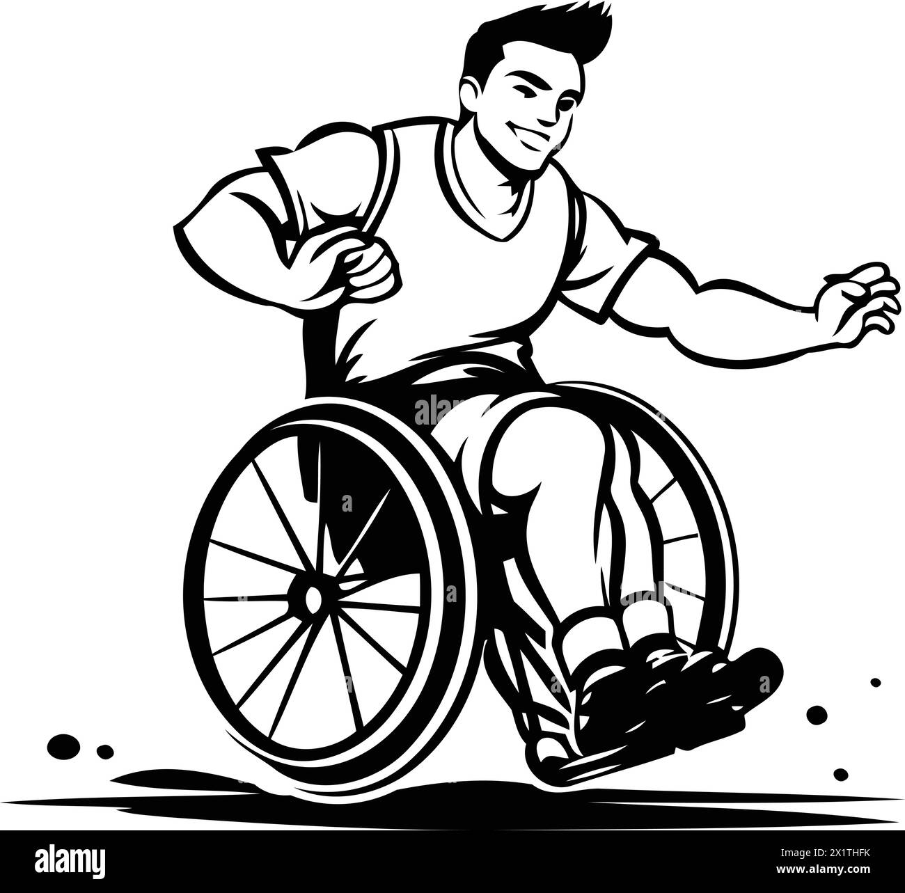 Handicapped man in a wheelchair. Handicapped vector illustration Stock ...