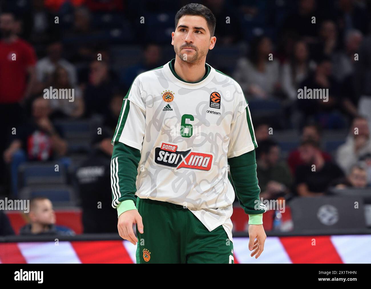 Dimitris Moraitis of Panathinaikos AKTOR Athens reacts Stock Photo - Alamy