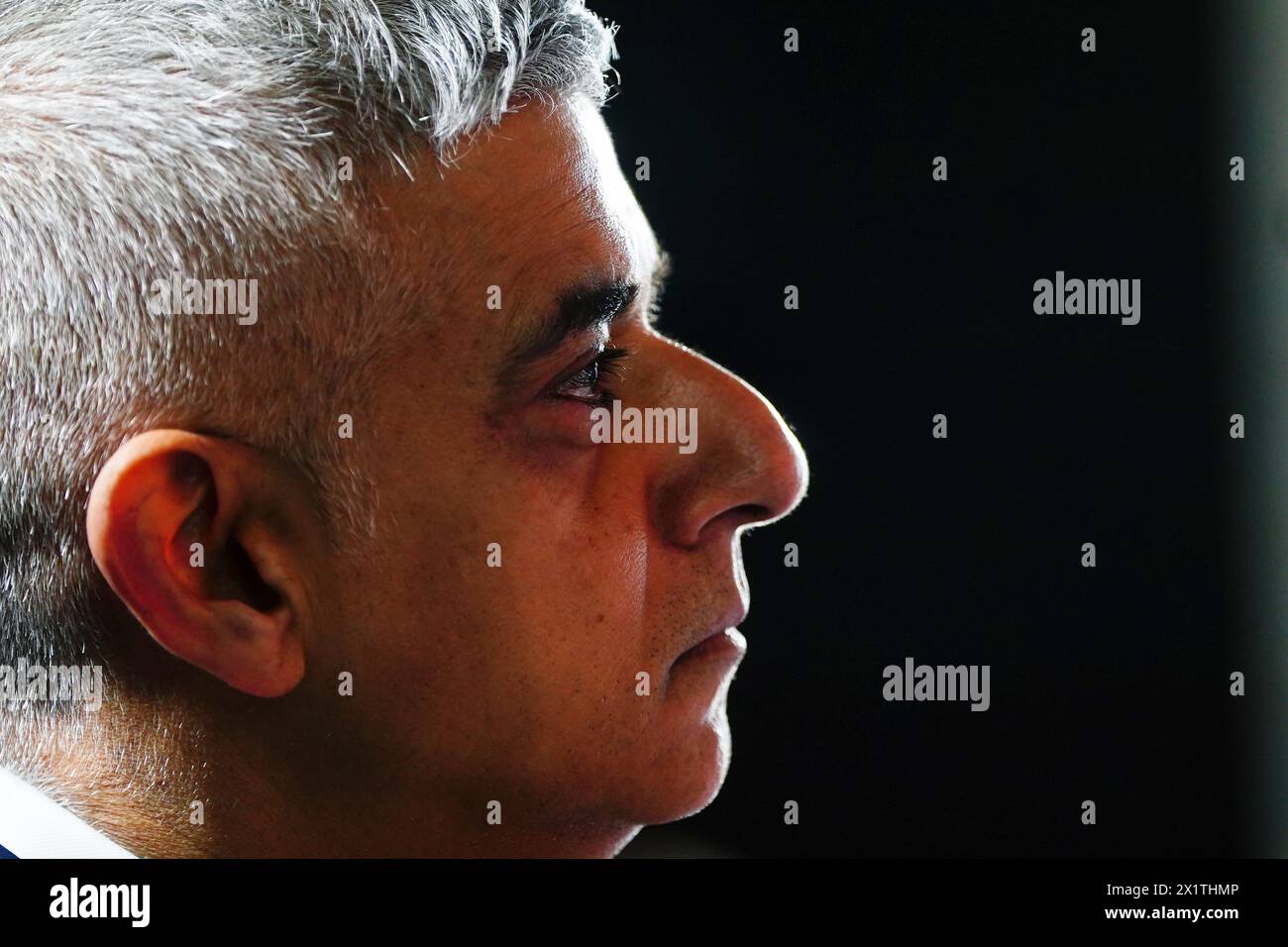 Mayor of London Sadiq Khan makes a policy announcement, during a speech ...