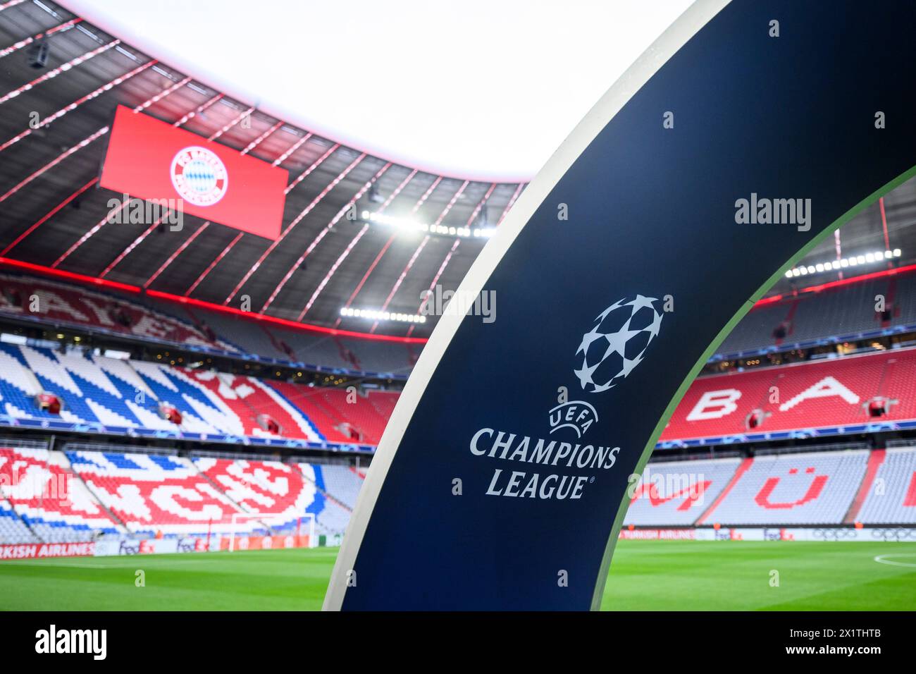 Munich, Germany. 17th Apr, 2024. Soccer: Champions League, Bayern ...