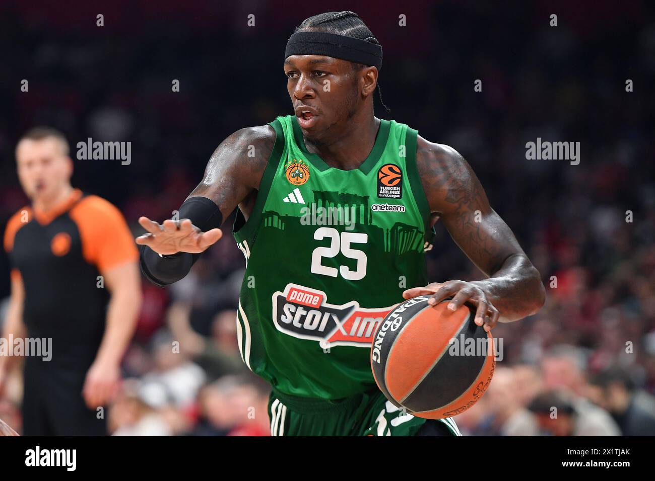 Kendrick Nunn of Panathinaikos AKTOR Athens drives to the basket Stock ...