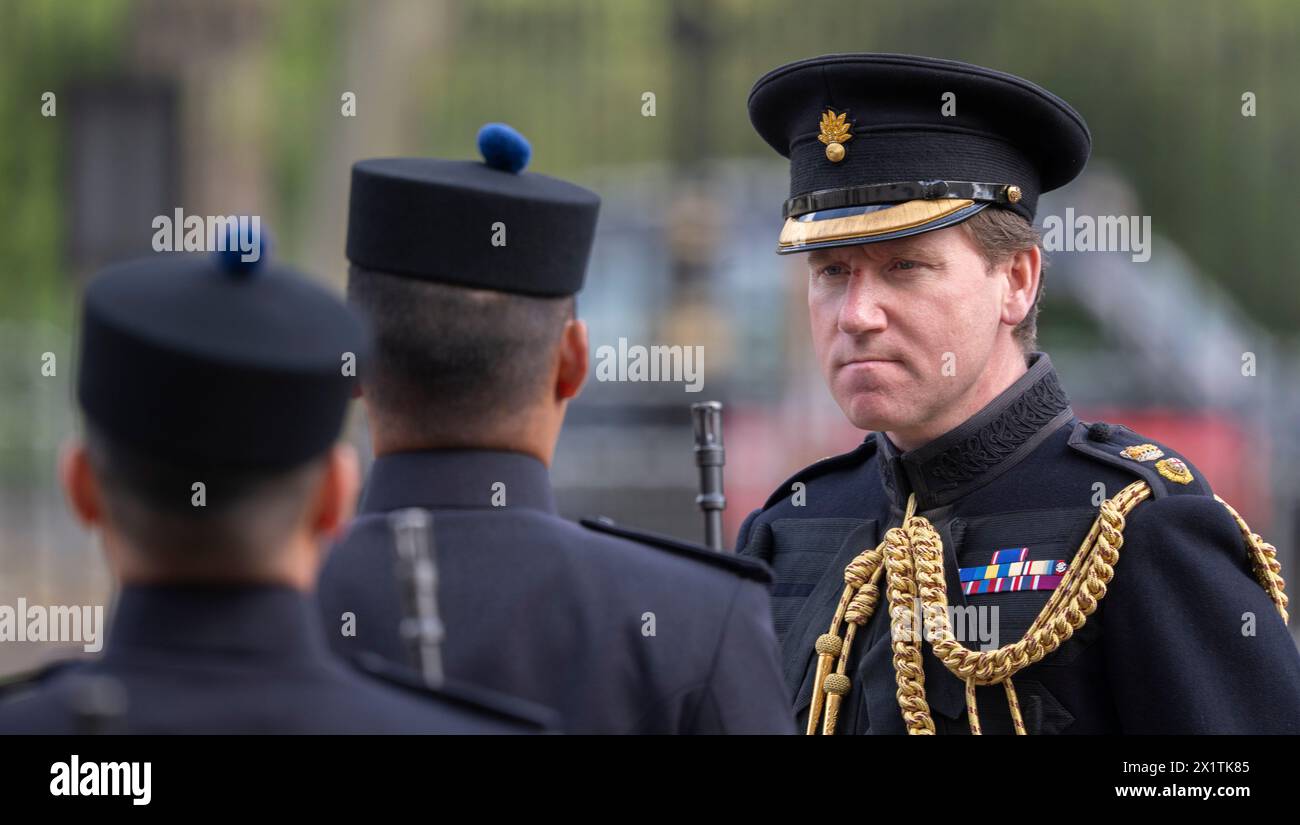 Wellington Barracks, London, UK. 18th Apr, 2024. The Queen's Gurkha ...