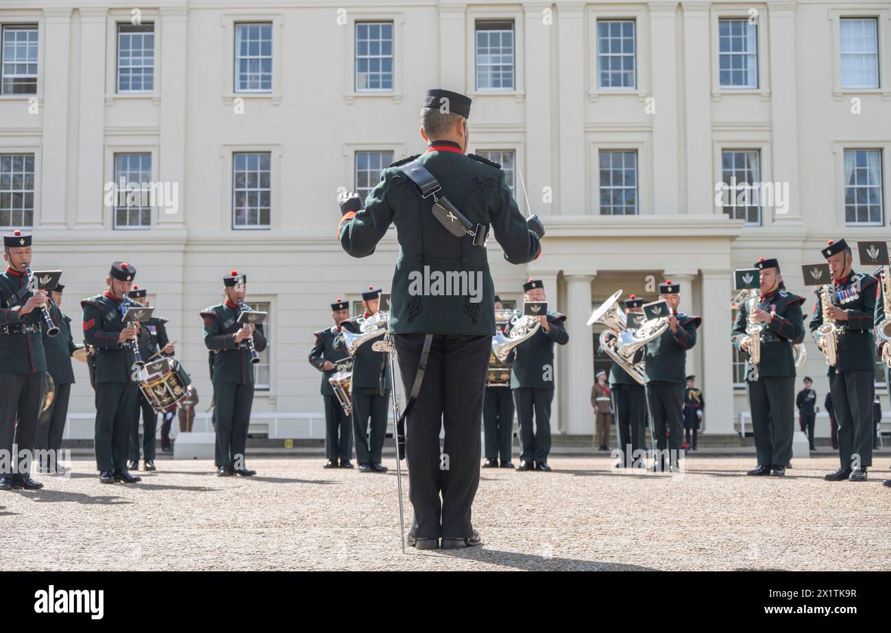 Wellington Barracks, London, UK. 18th Apr, 2024. The Queen's Gurkha ...