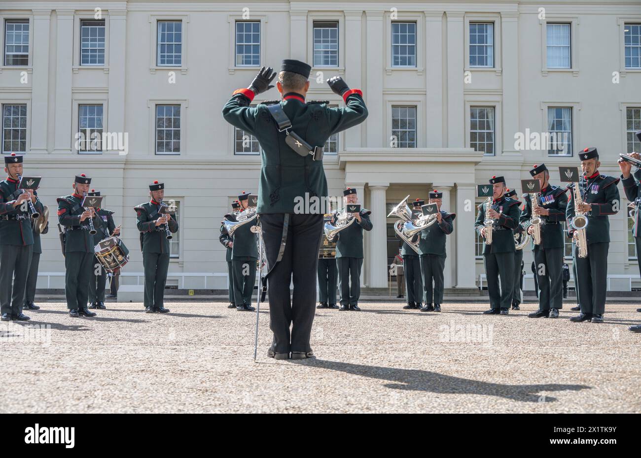 Wellington Barracks, London, UK. 18th Apr, 2024. The Queen's Gurkha ...