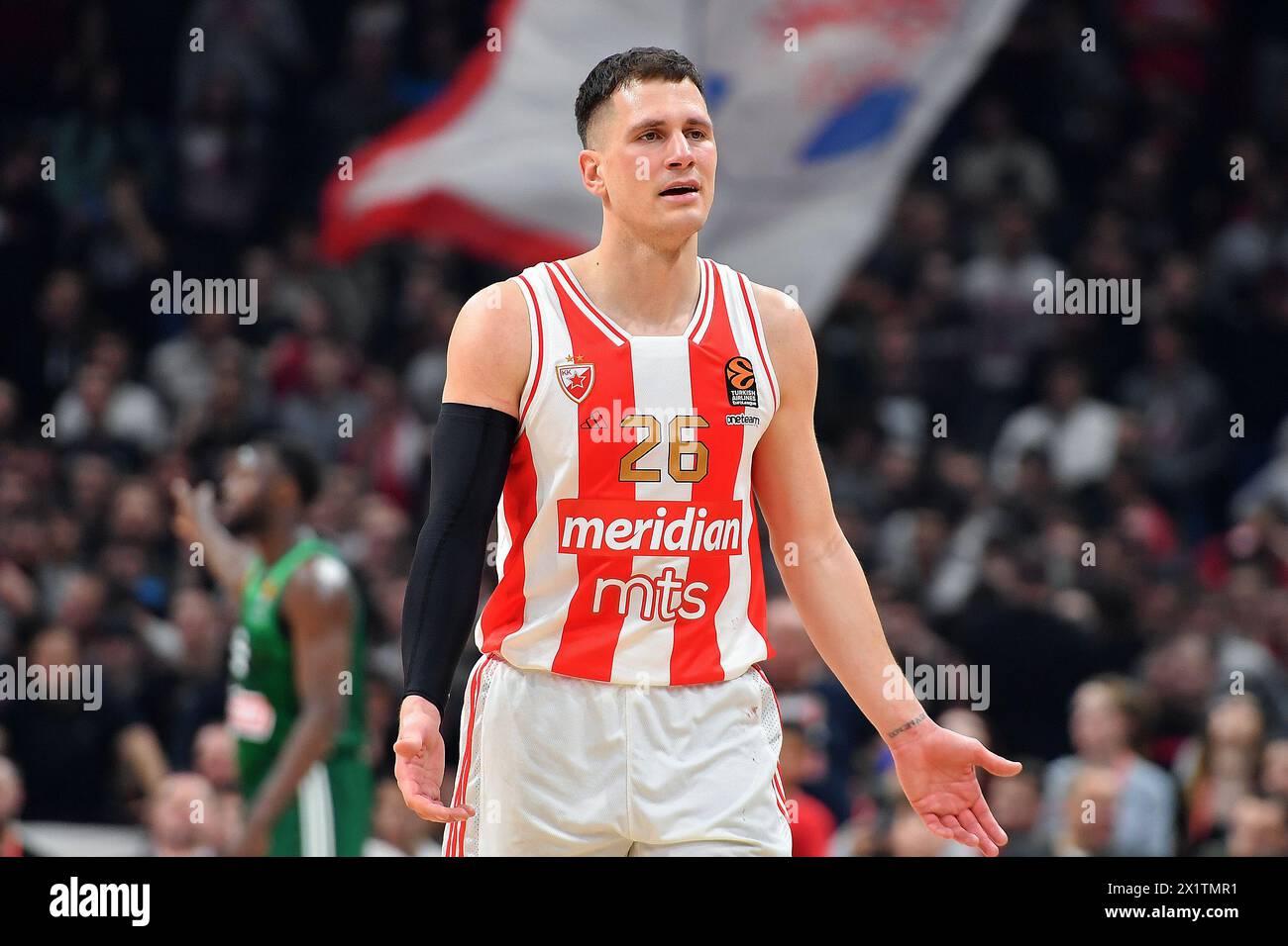 Nemanja Nedovic of Crvena Zvezda Meridianbet Belgrade reacts Stock ...