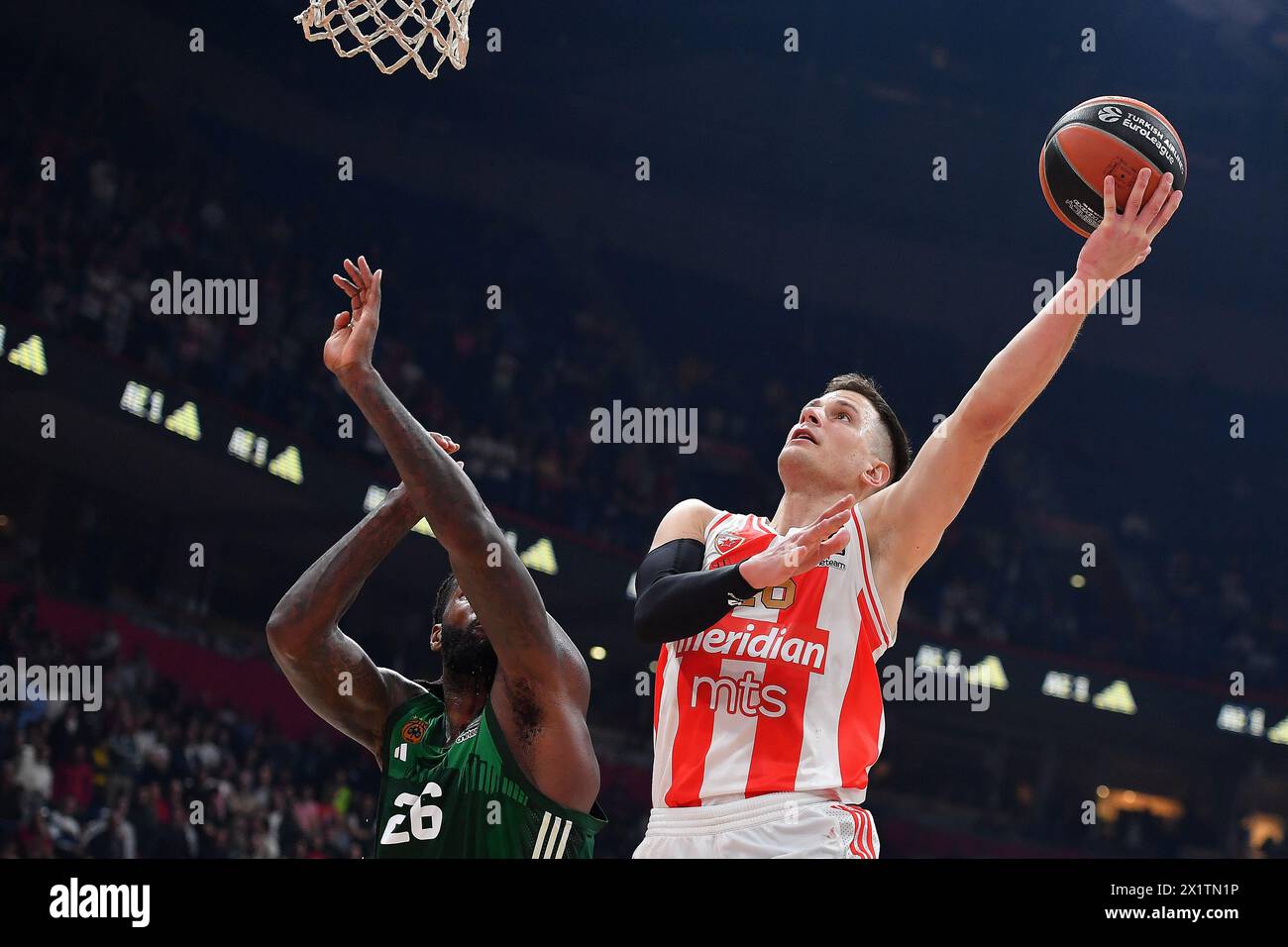 Nemanja Nedovic of Crvena Zvezda Meridianbet Belgrade in action under ...