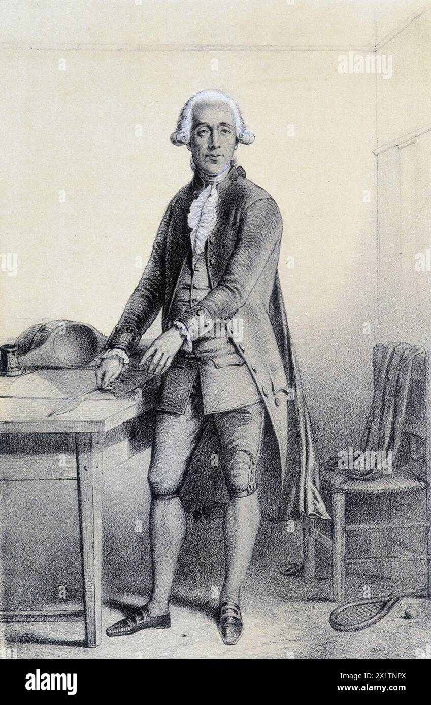 Portrait de Jean-Sylvain Bailly (1736-1793) - in "Galerie historique de ...