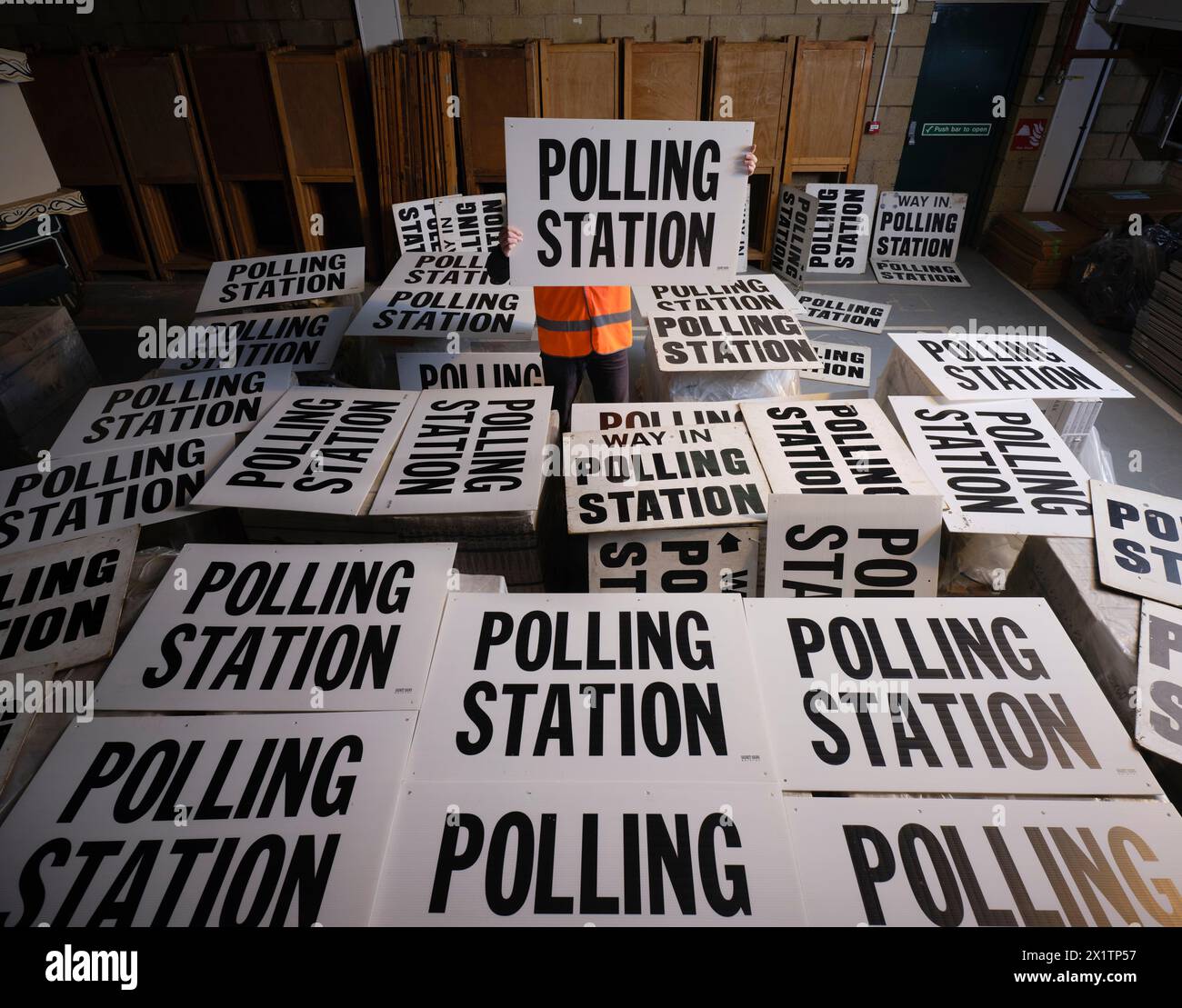 Election officer for North Devon Rob Bates sorts through the Polling ...