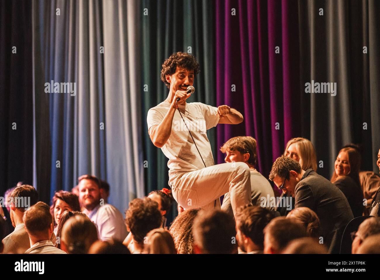 Copenhagen, Denmark. 17th Apr, 2024. The American comedian Morgan Jay ...