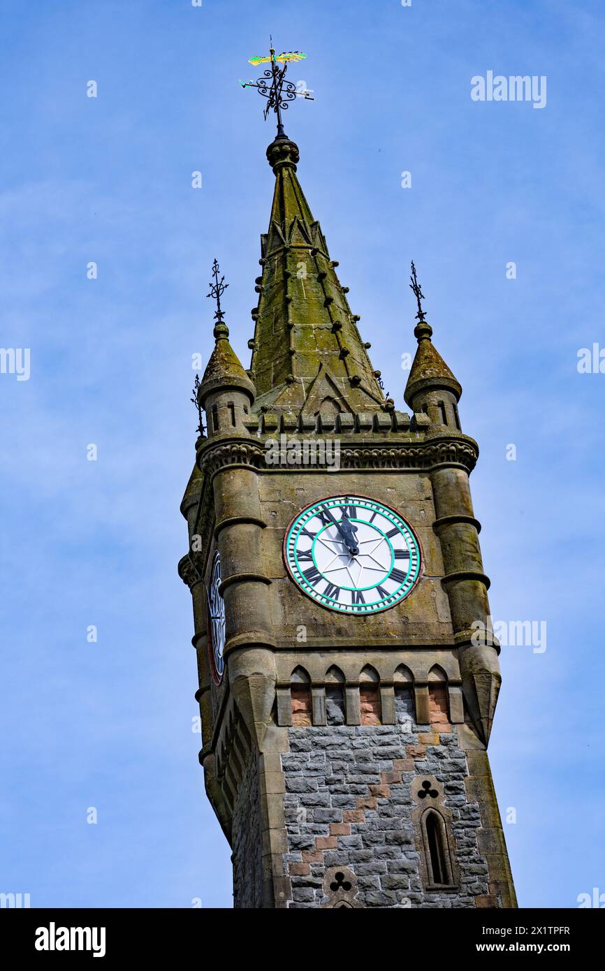 Machynlleth Clock Tower. Wales Stock Photo - Alamy