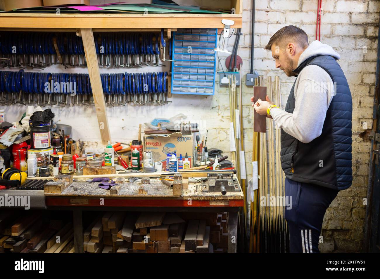 Halesowen, West Midlands, UK. One of just a handful of snooker cue ...