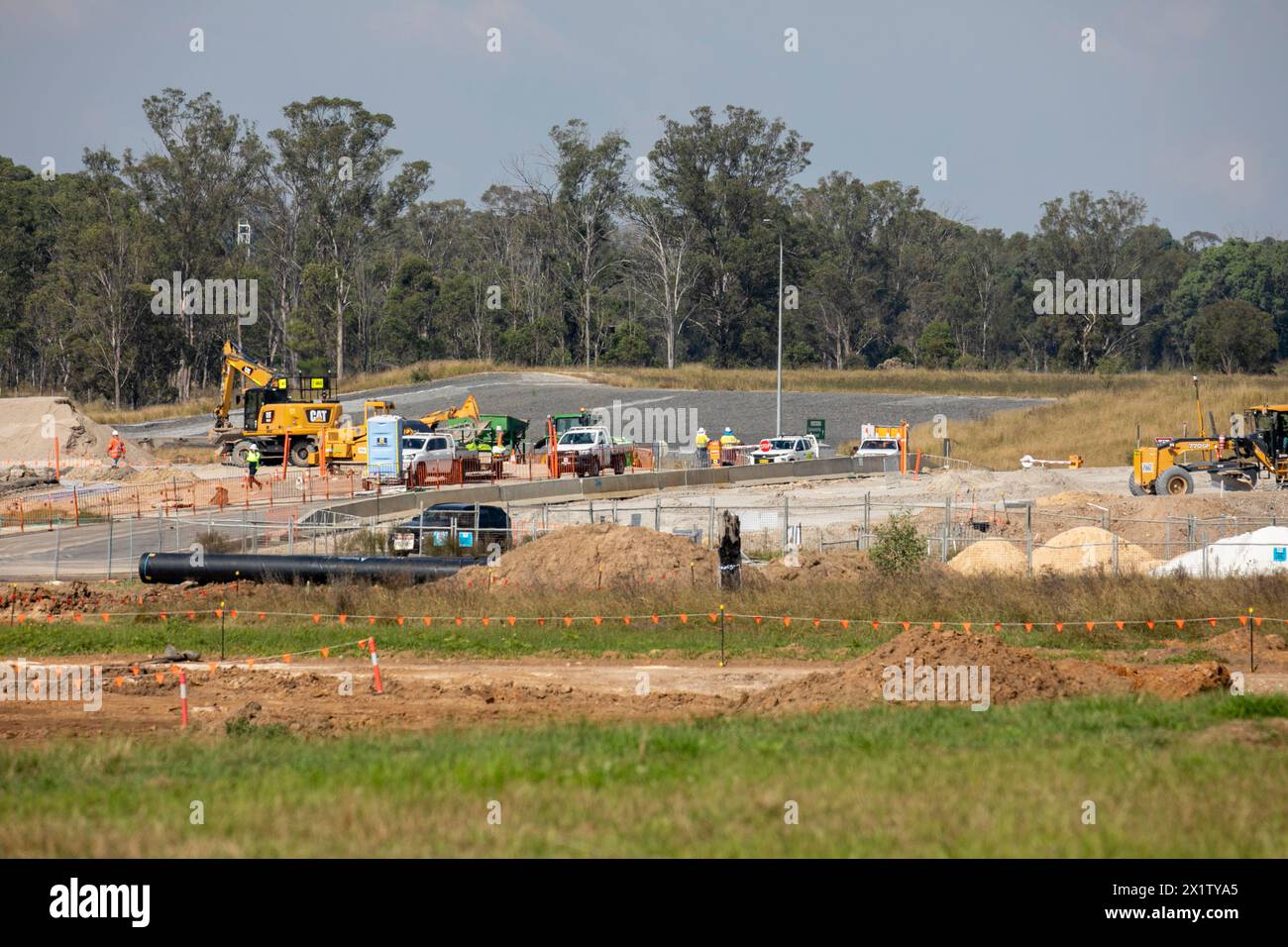 Construction and civil engineering works building the new M12 motorway ...