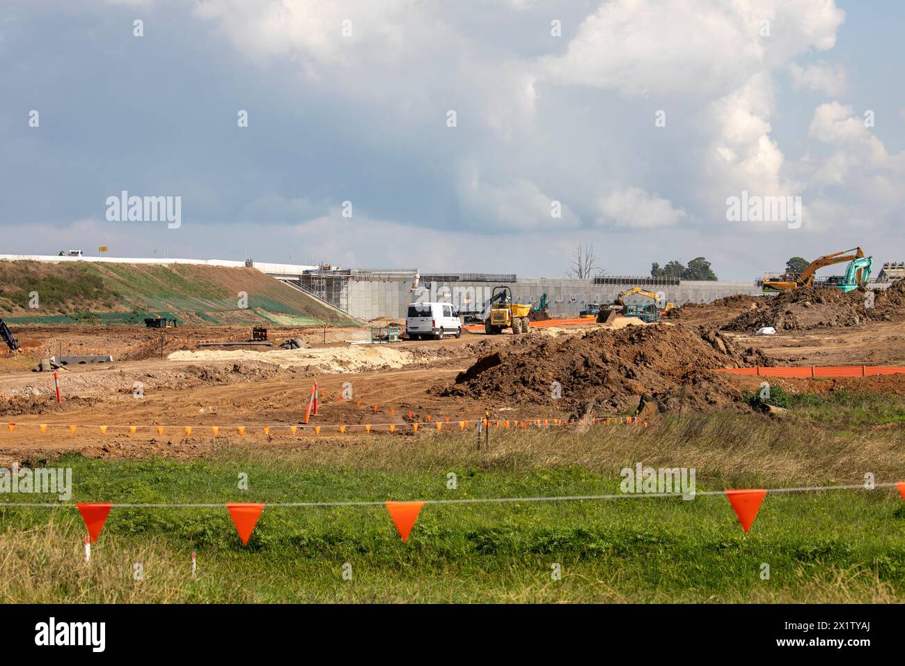 Construction and civil engineering works building the new M12 motorway ...