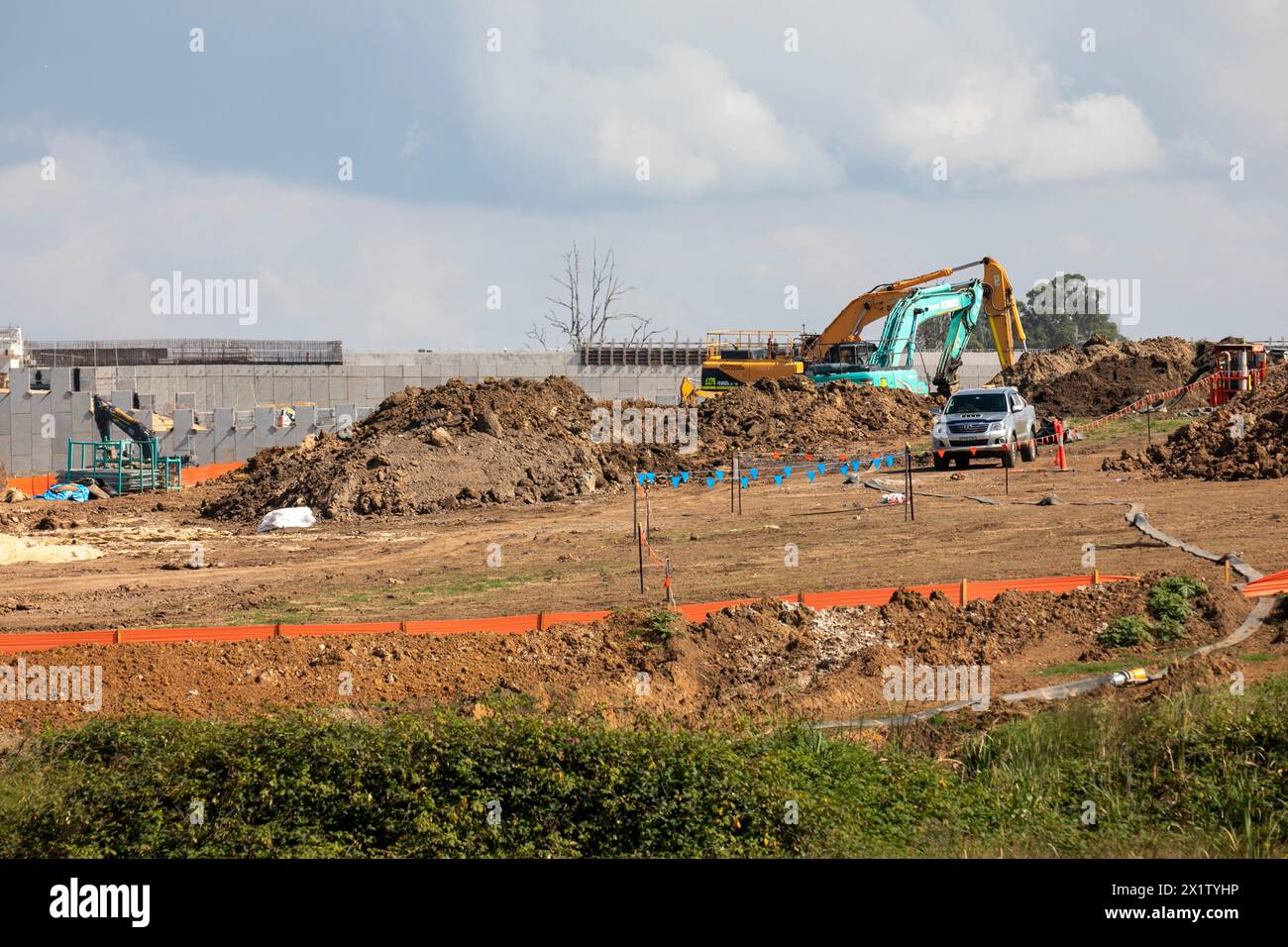 Construction and civil engineering works building the new M12 motorway ...