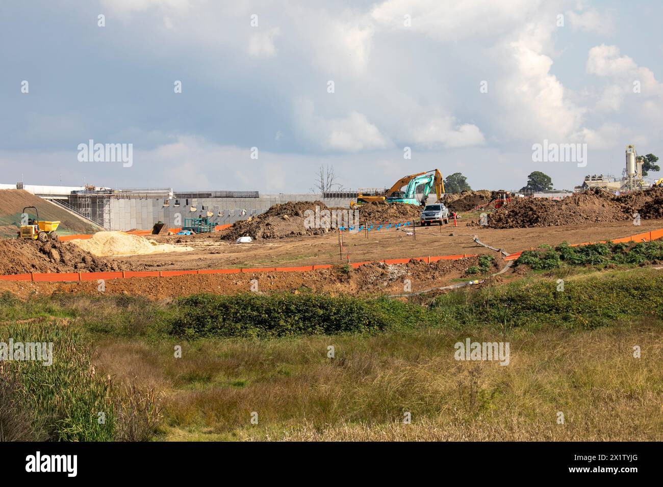 Construction and civil engineering works building the new M12 motorway ...