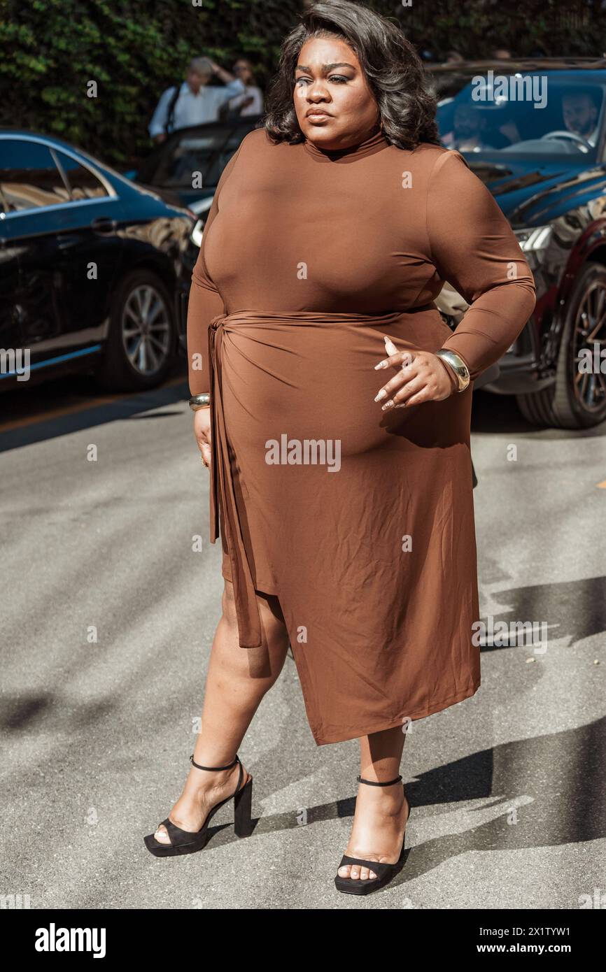 Da'Vine Joy Randolph outside Karoline Vitto show supported by Dolce ...