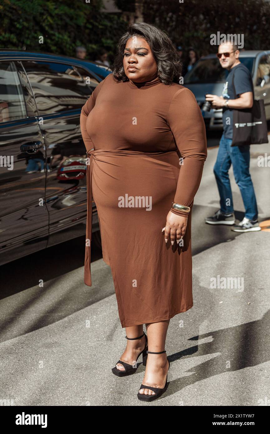 Da'Vine Joy Randolph outside Karoline Vitto show supported by Dolce ...