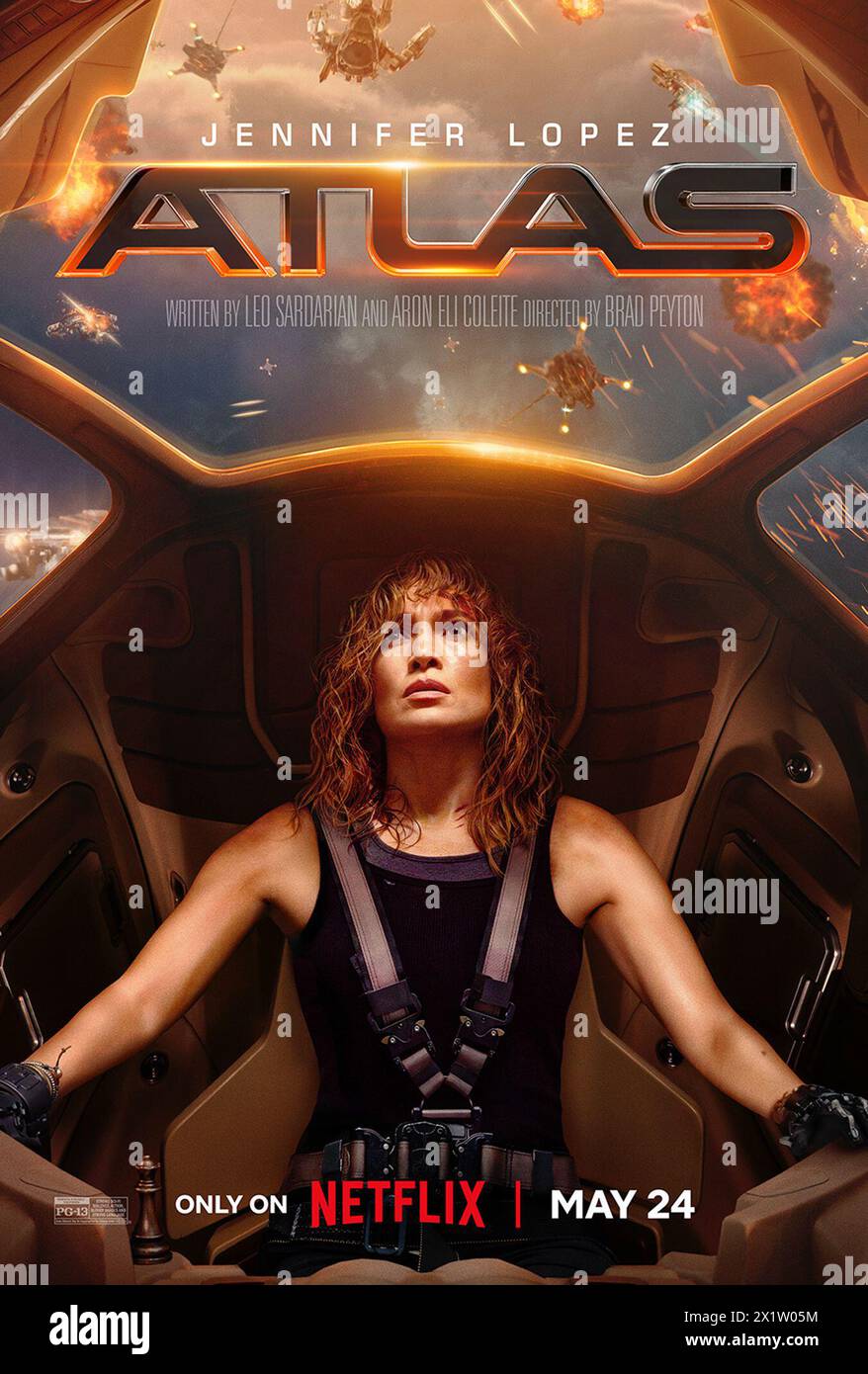 Atlas poster Jennifer Lopez Stock Photo - Alamy