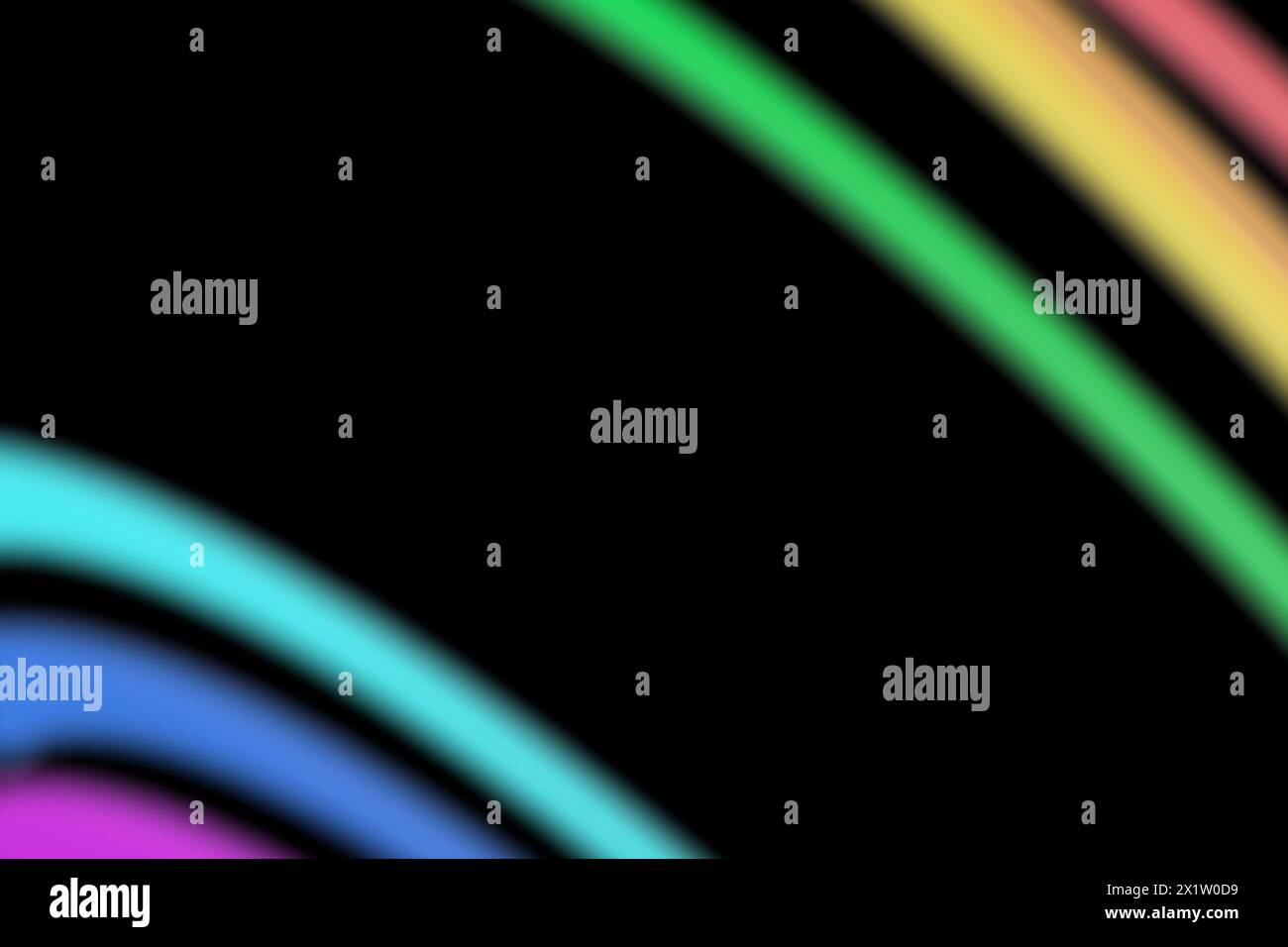 Playful rainbow overlay effect on black background. Colorful, blurred ...