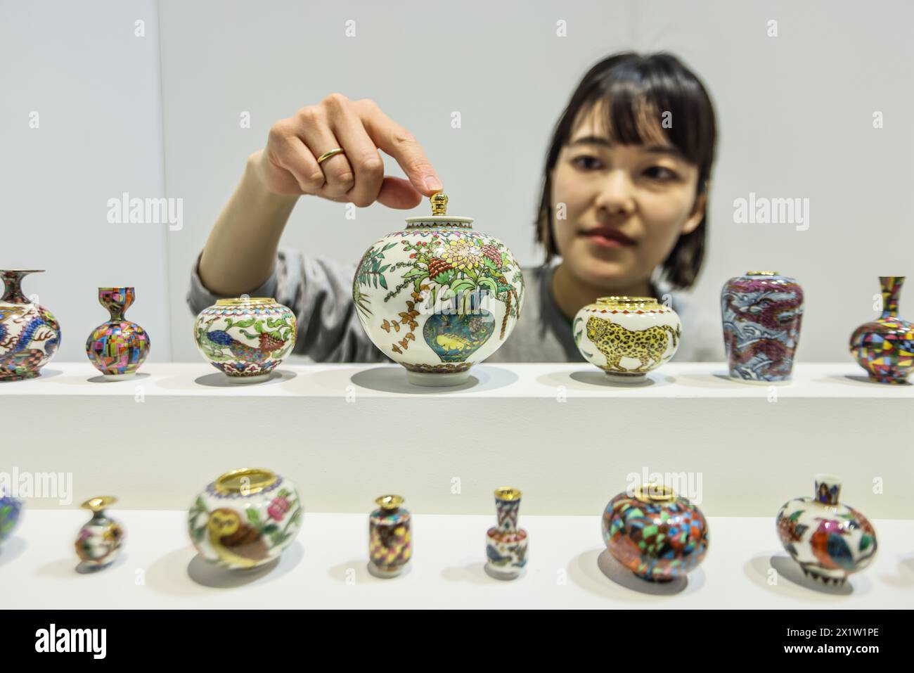 London Olympia 18 April 2024 Miyu Kurihara is London based Japanese artist who makes hand ...